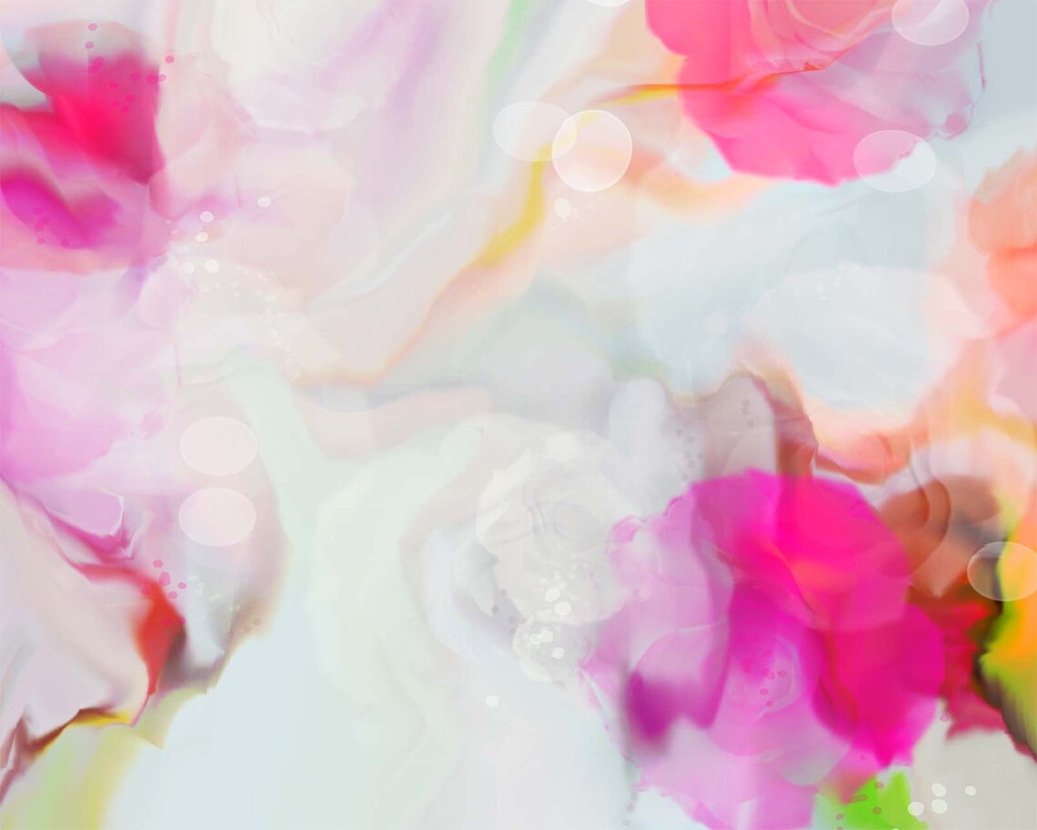 Pink Roses Abstract Fine Art Print Large Canvas Beautiful | Etsy