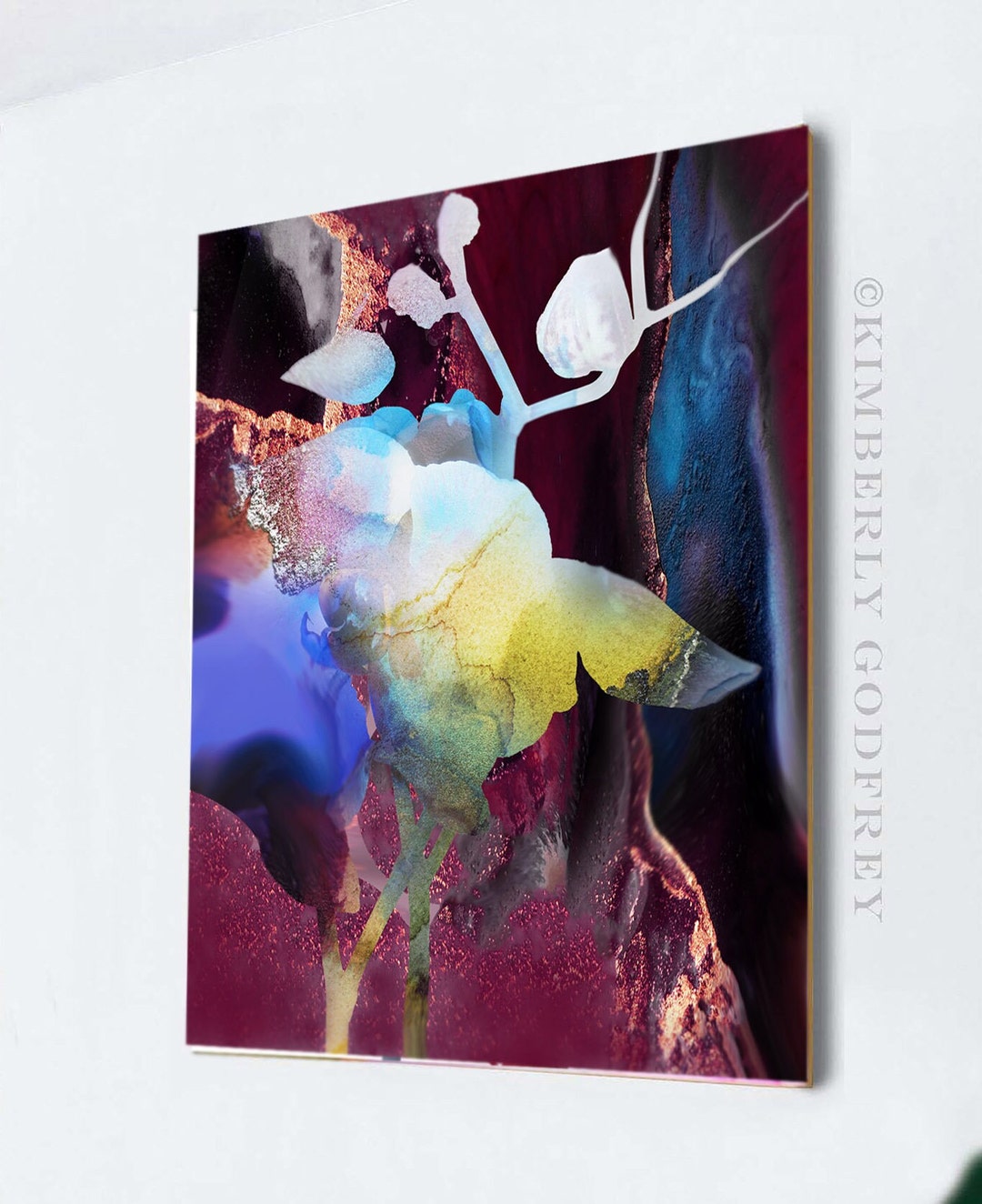 Amethyst Orchid Abstract Fine Art Print, Interior Design, Ethereal ...