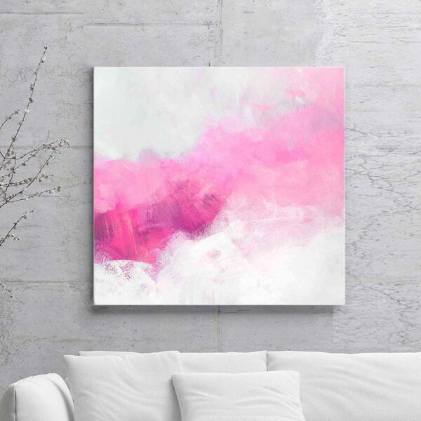 Pink Abstract Art - Etsy