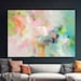 Blush Achillea Abstract Art Print, Pastel Coral Pink Aesthetic, Sage ...