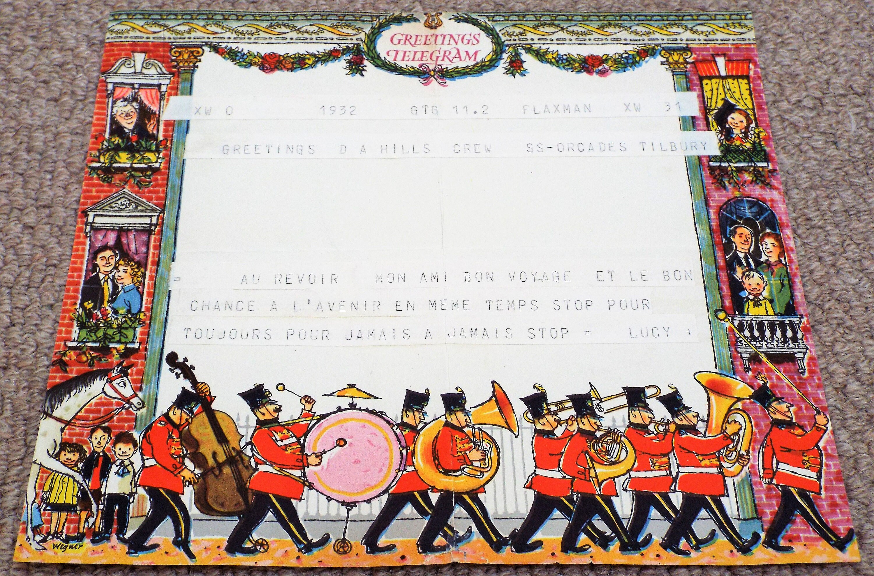 Vintage 1950's GPO Greetings Telegram Post Office Fritz Wegner - Etsy UK