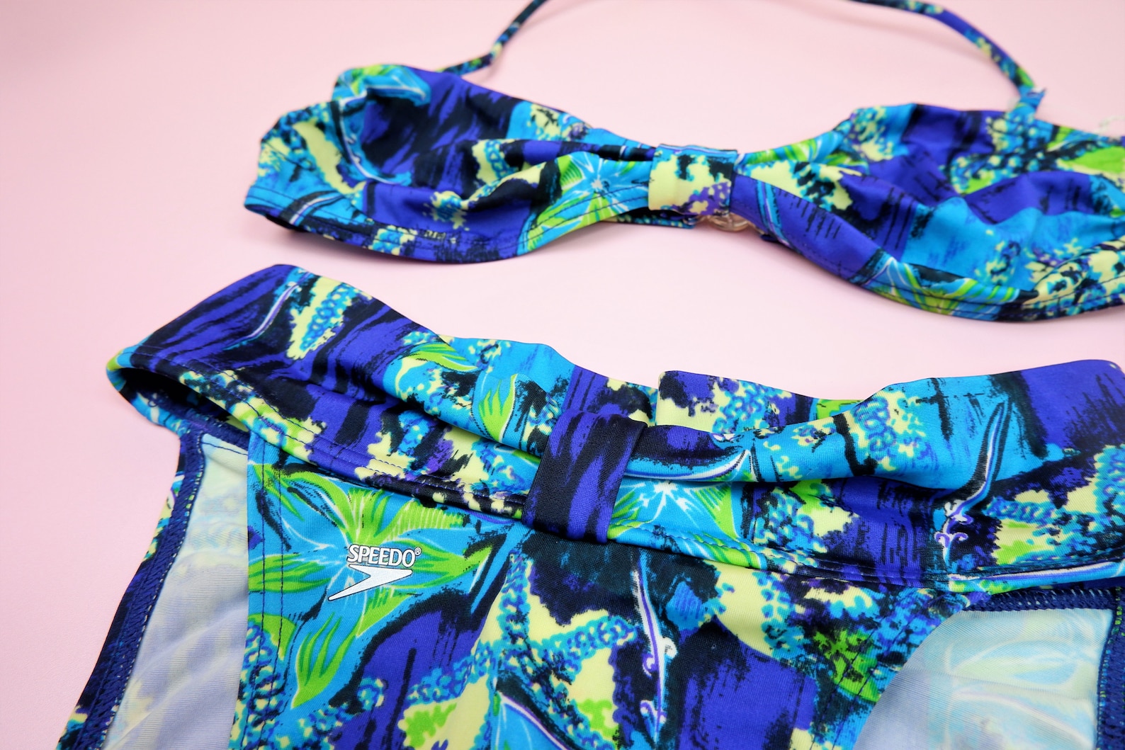 Vintage 80s SPEEDO Deadstock Bikini Set: Halterneck Bandeau Top and ...