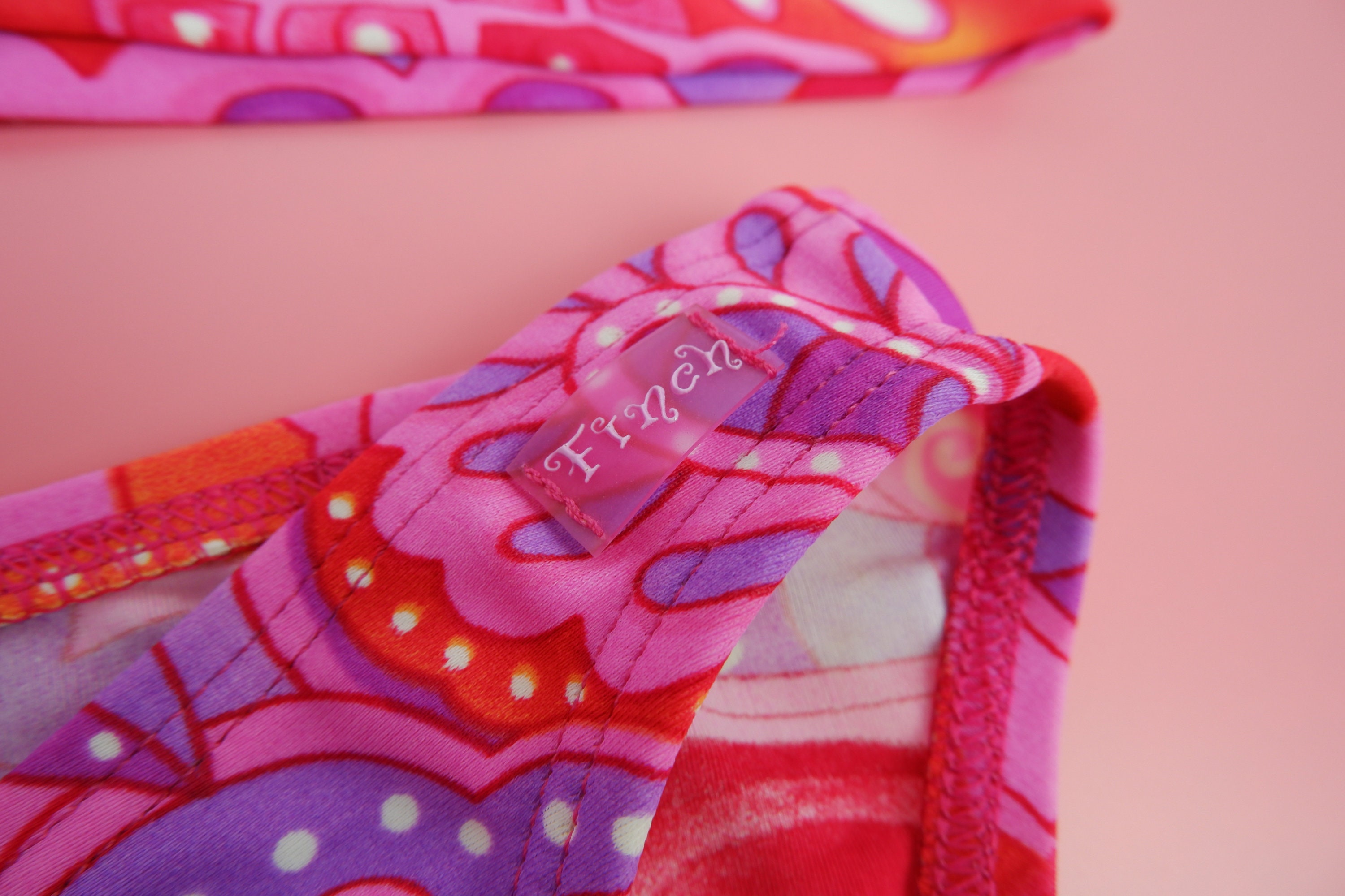 Vintage 90s Y2K Tropical Surfer Girl Pink Purple Pattern Bikini Set ...