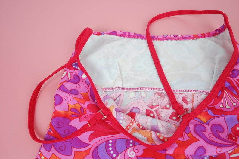 Vintage 90s Y2K Tropical Surfer Girl Pink Purple Pattern Bikini Set ...
