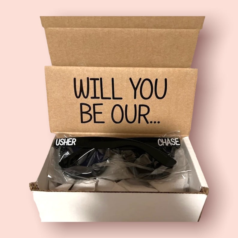 Usher Sunglasses Usher Gifts Usher Proposal Ideas Wedding - Etsy