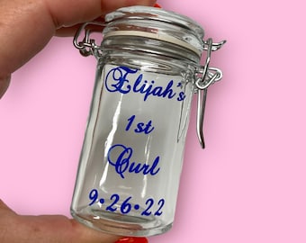 Personalized First Haircut Jar / Hair Cut Jar / Baby Keepsake - Etsy