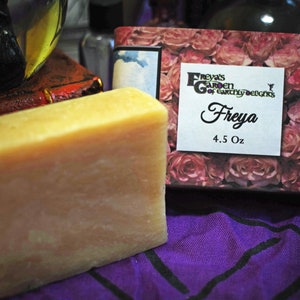 Rose Goat Milk Soap Bar, Freya Goddess Ritual Bath, Handmade Soap ...