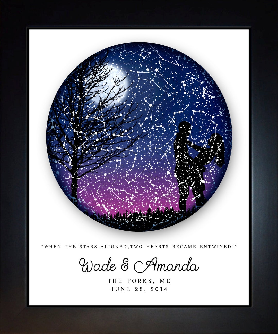 Custom Night Sky Map Anniversary Gifts for Husband Christmas - Etsy