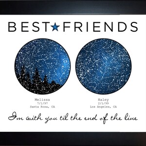 Celestial Stars, Unique Best Friend Gifts, Best Friend Birthday Gifts ...
