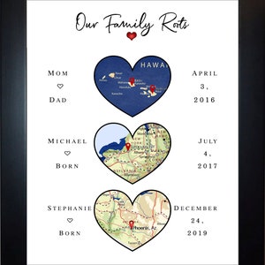Family Tree Art Fathers Mothers Gifts Parents Mom Dad Map | Etsy