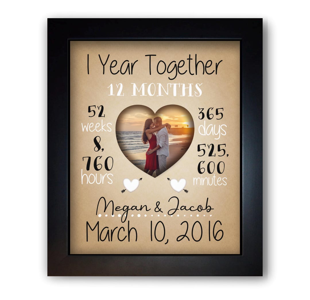 1 Year Anniversary Together, Dating Anniversary, for Boyfriend, 1st ...
