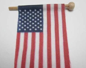 House Flag W/pole Dollhouse Miniature 1:12 Scale - Etsy