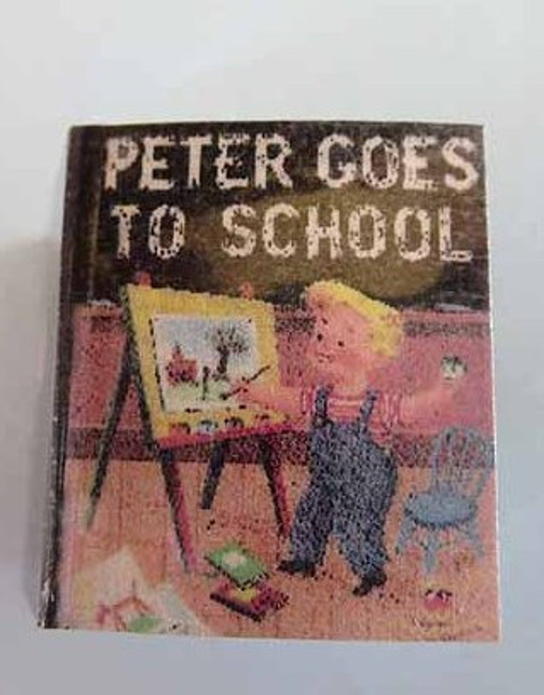 Children's Book Peter Goes to School Dollhouse Miniature - Etsy