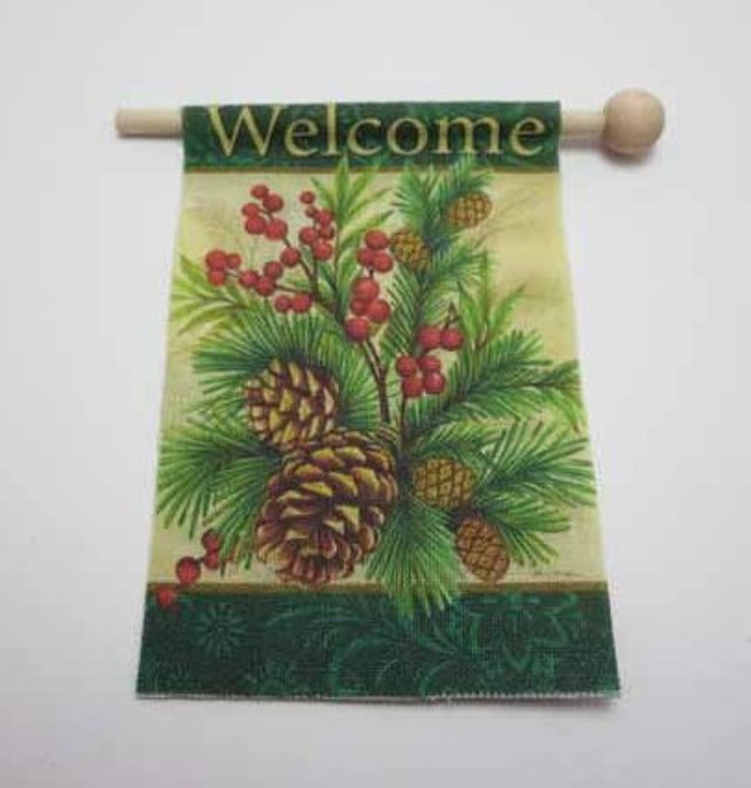 House Flag W/pole Dollhouse Miniature 1:12 Scale - Etsy