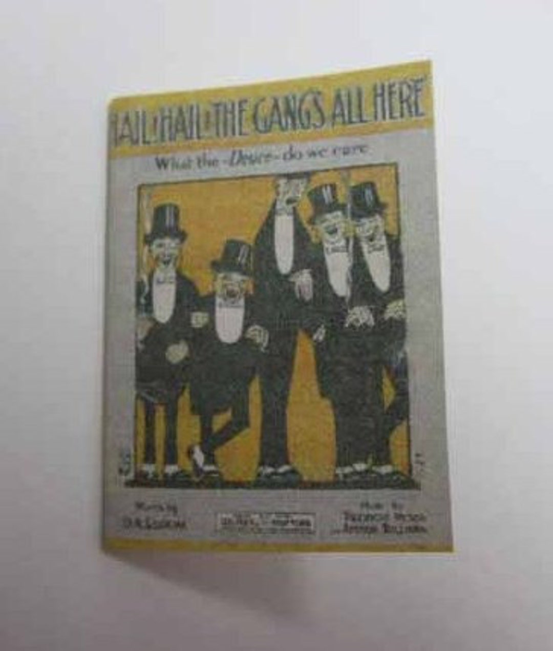 Sheet Music Hail Hail the Gang's All Here Dollhouse - Etsy