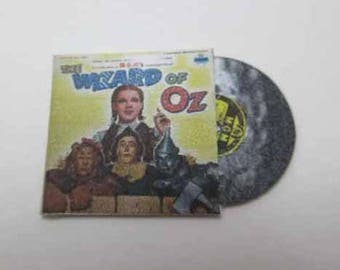 Mini Vintage 'the WIZARD of OZ' Musical Record Album Dollhouse 1/6 1/12 ...