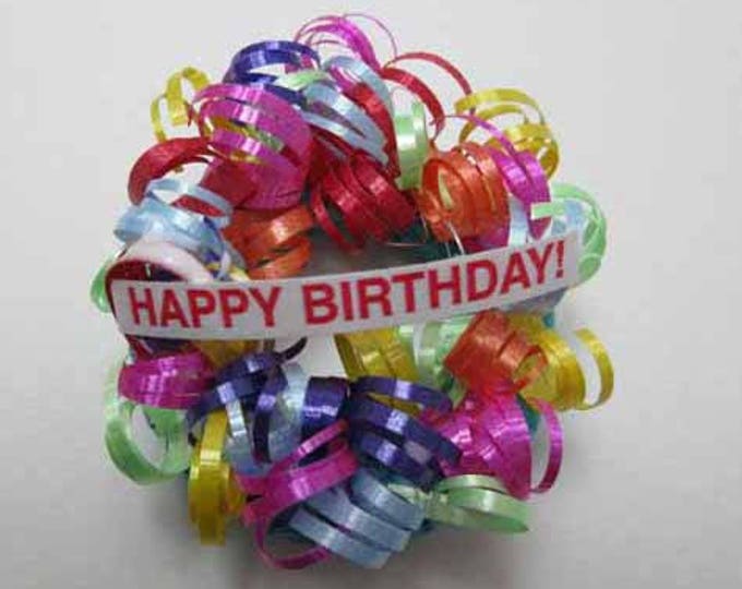 Happy Birthday Wreath - Dollhouse Miniature 1:12 Scale - Etsy