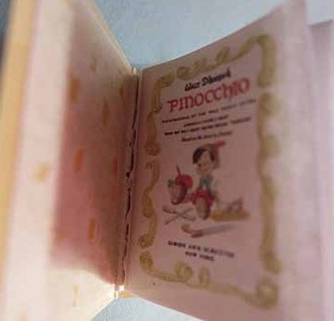 Children's Book Pinocchio Dollhouse Miniature 1:12 Scale | Etsy
