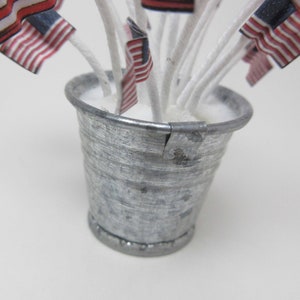 Flag Bucket 4th of July / Patriotic Dollhouse Miniature 1:12 - Etsy