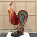 Colorful Outdoor Hand Painted Large Metal Art Rooster Chicken Sculpture ...