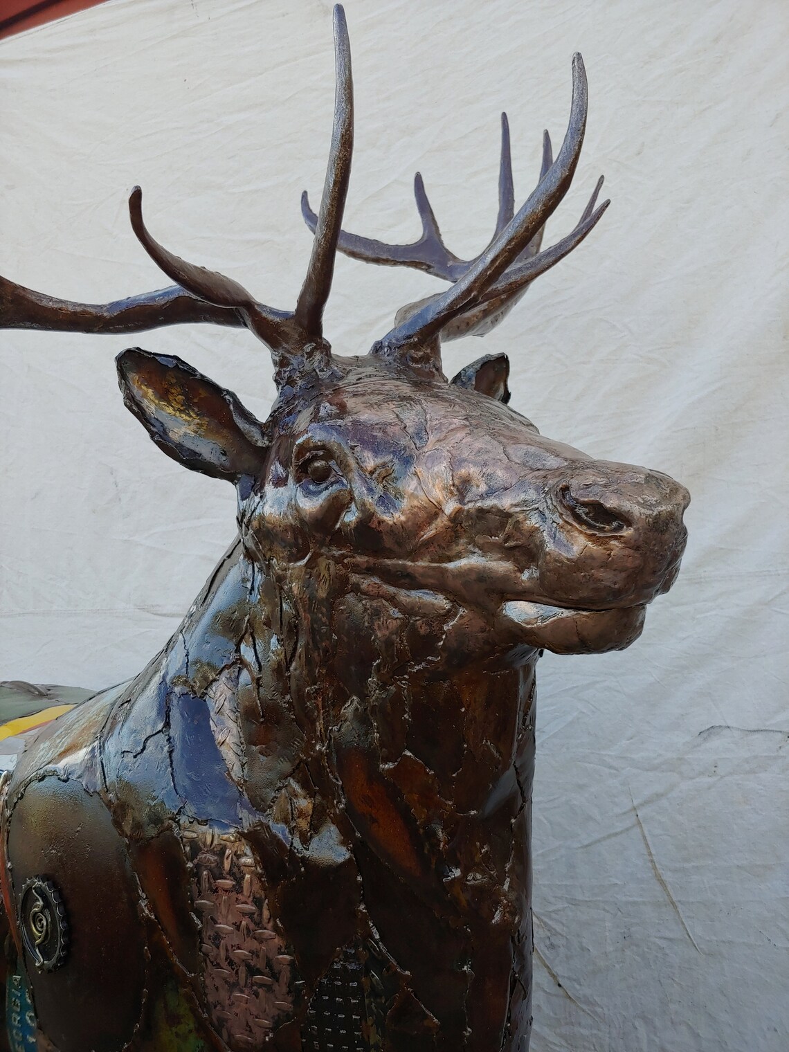 Custom Made to Order Reclaimed Metal Elk Sculpture by Jacob Novinger - Etsy