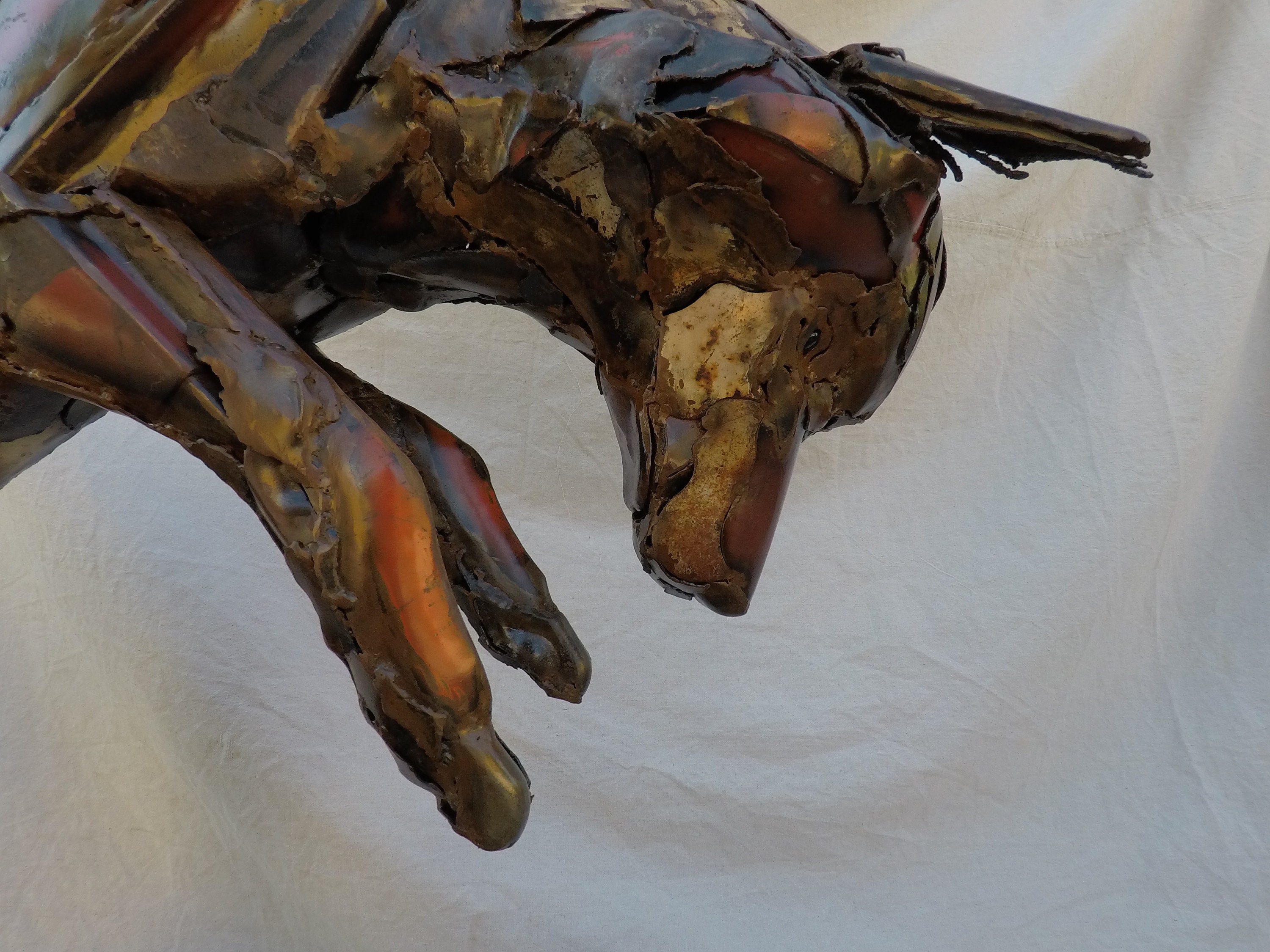 Made to Order Large Found Object Outdoor Custom Metal Fox Sculpture by ...