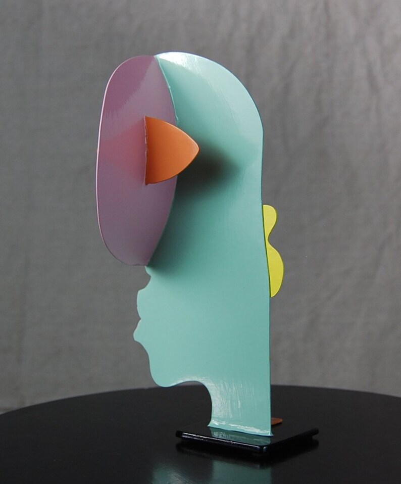 Small Metal Pop Art Painted Sculpture by Jacob Novinger - Etsy