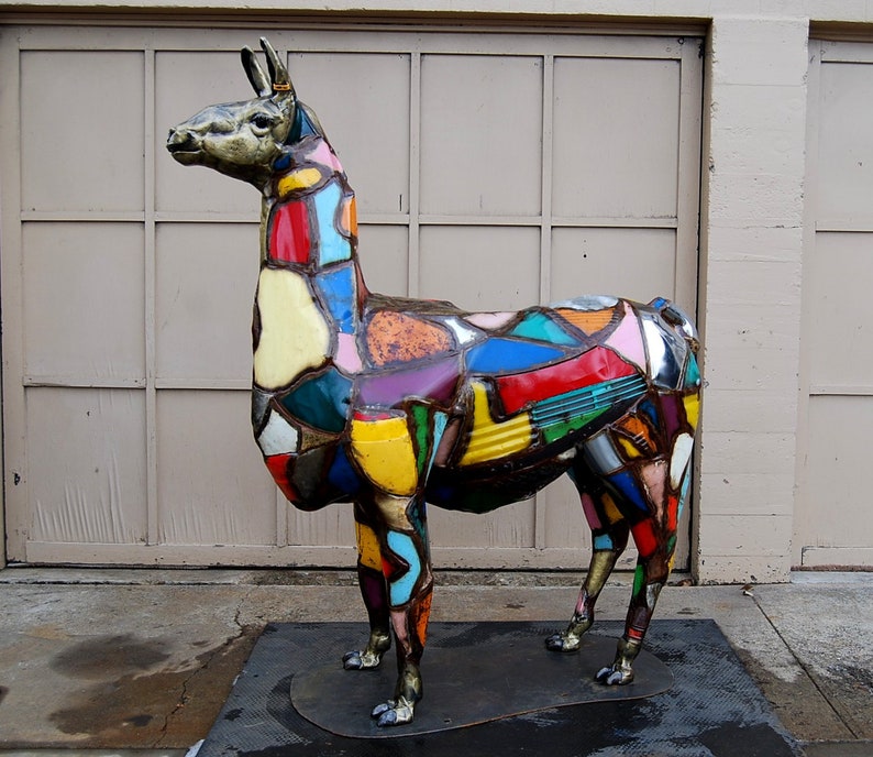 Made to Order Custom Life-size Llama Metal Art Sculpture Made Out of ...