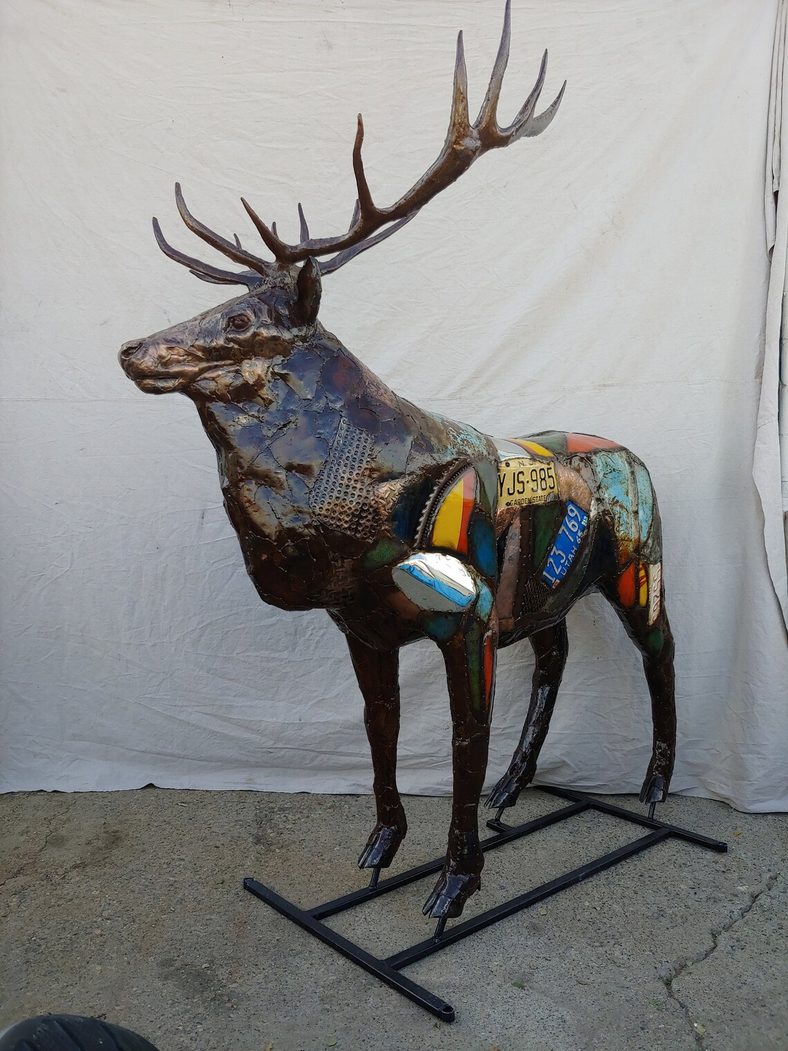 Custom Made to Order Reclaimed Metal Elk Sculpture by Jacob Novinger - Etsy