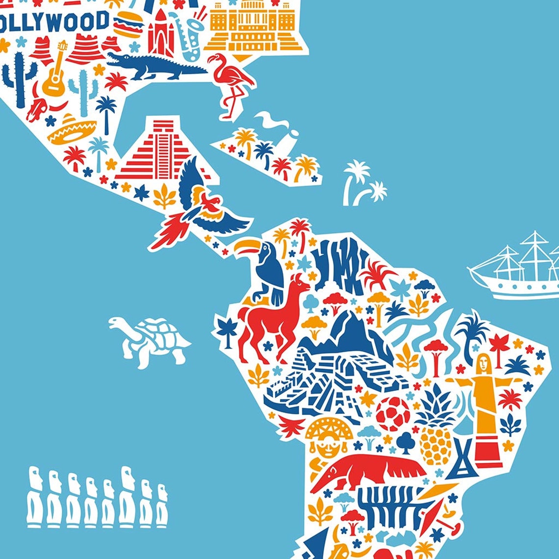 World Map Poster - Etsy