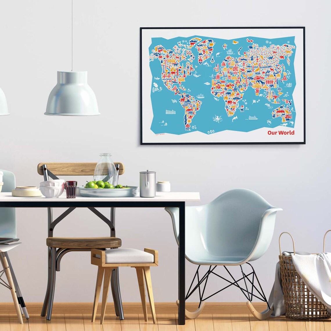 World Map Poster - Etsy