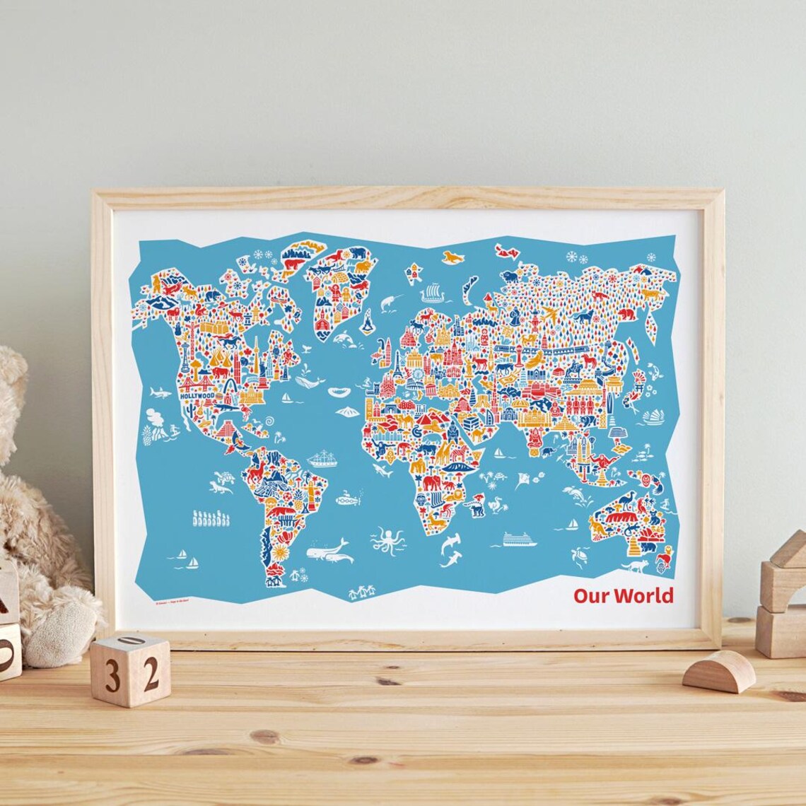 World Map Poster - Etsy