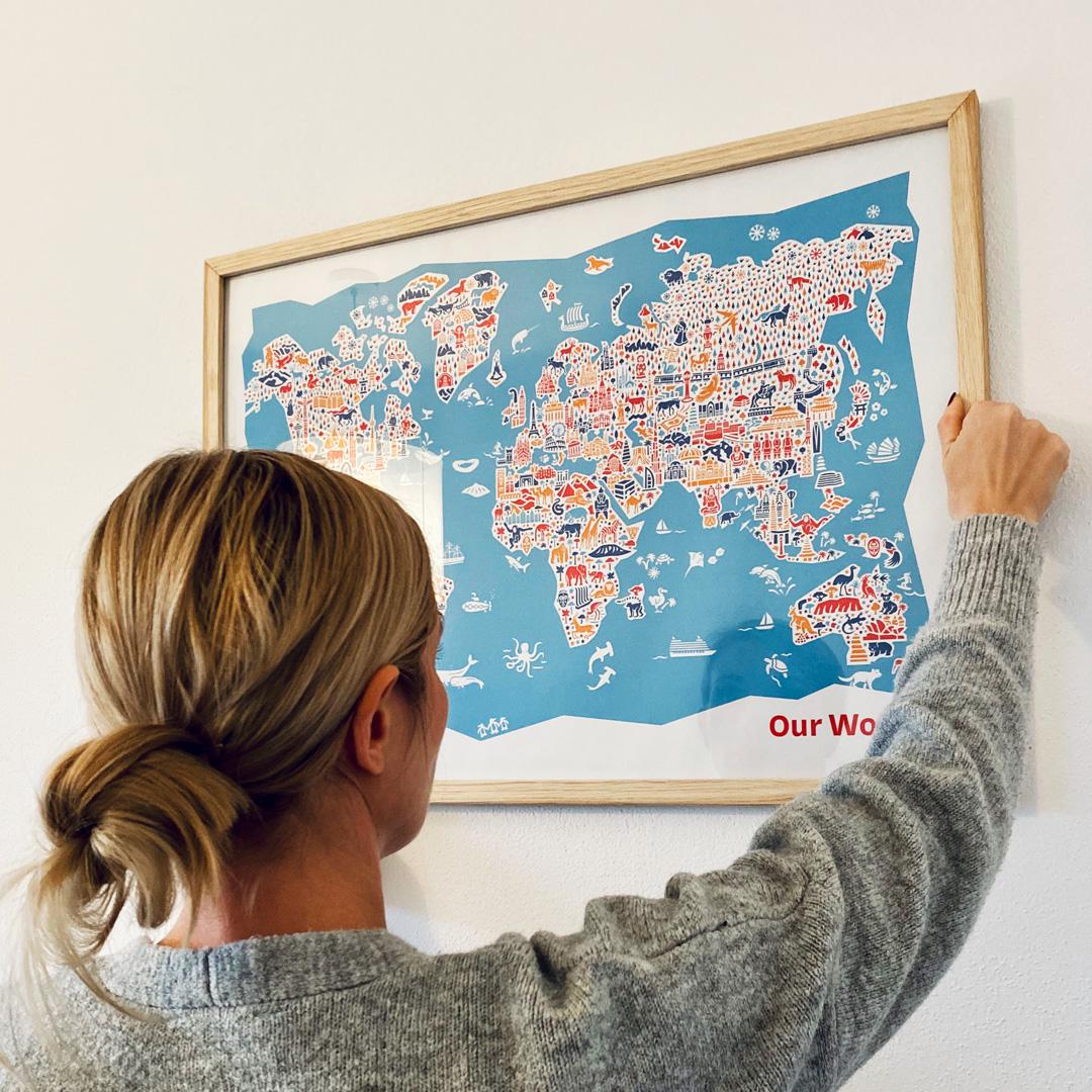 World Map Poster - Etsy