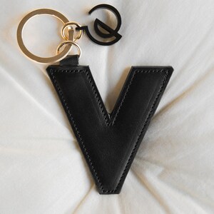 Personalized LETTER KEYCHAIN, Made in Italy. - Leather Keychain ...