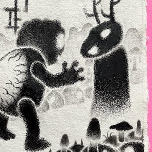 Encounter Original Crayon Drawing on Handmade Khadi Paper. - Etsy