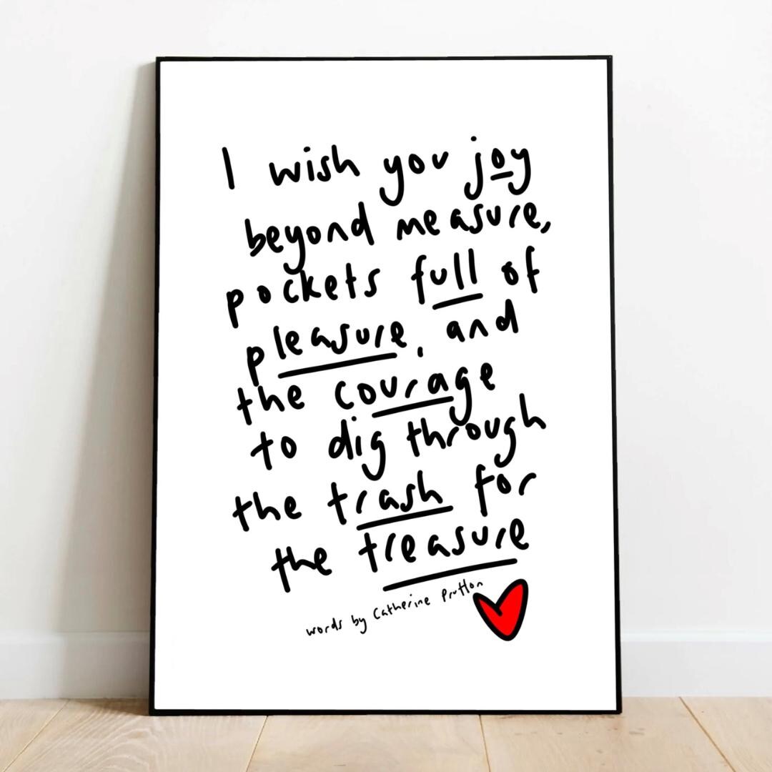 I Wish You Joy, Original Poetry Handwritten A4 Print - Etsy