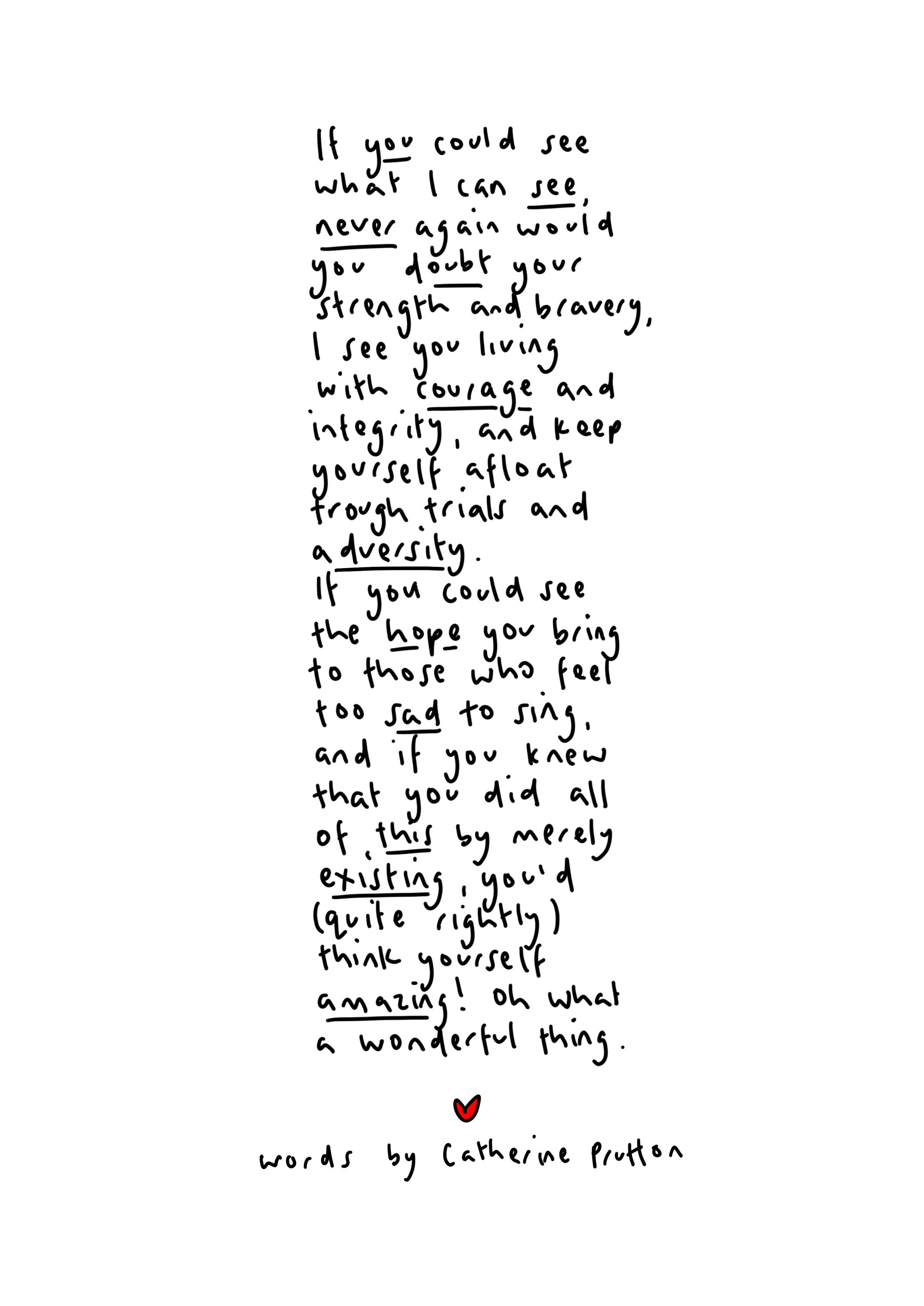 If You Could See What I Can See, Original Handwritten Poem Print - Etsy