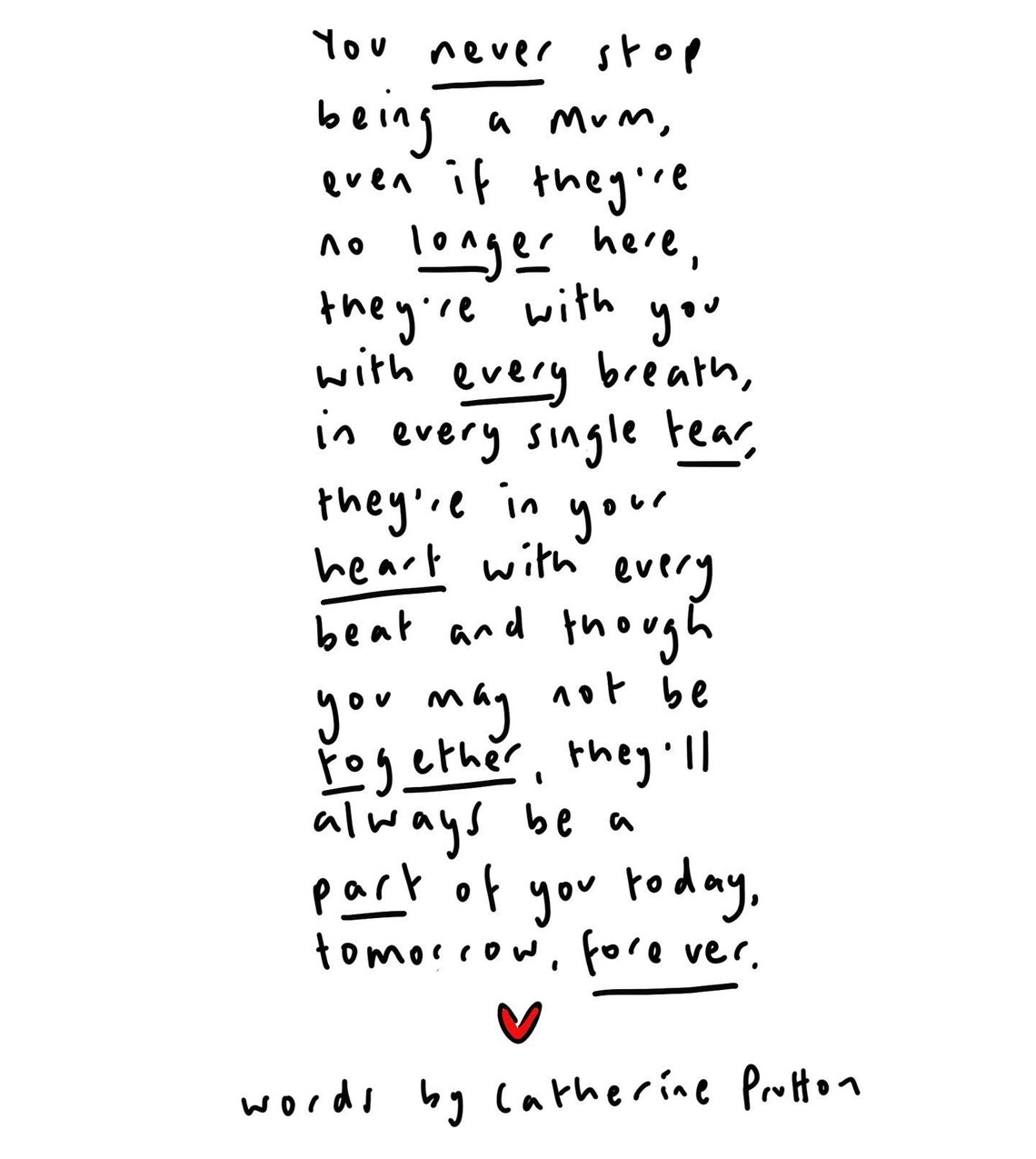 You Never Stop Being a Mum, Original Handwritten Poem Print A4 - Etsy