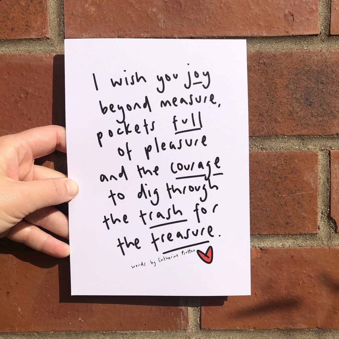 I Wish You Joy, Original Poetry Handwritten A4 Print - Etsy