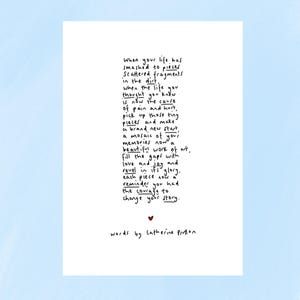 When Your Life Has Smashed to Pieces Poem by Catherine Prutton - Etsy