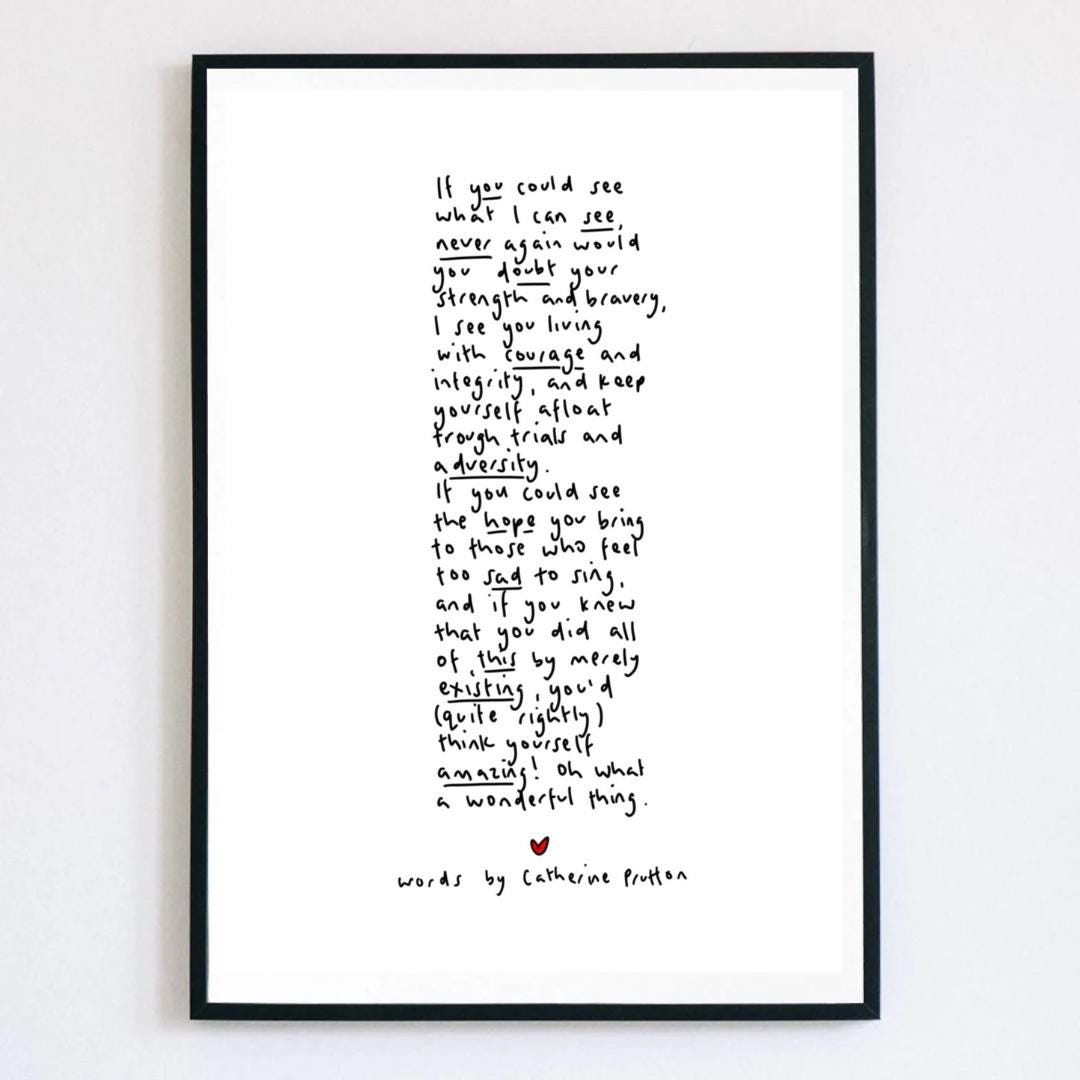 If You Could See What I Can See, Original Handwritten Poem Print - Etsy