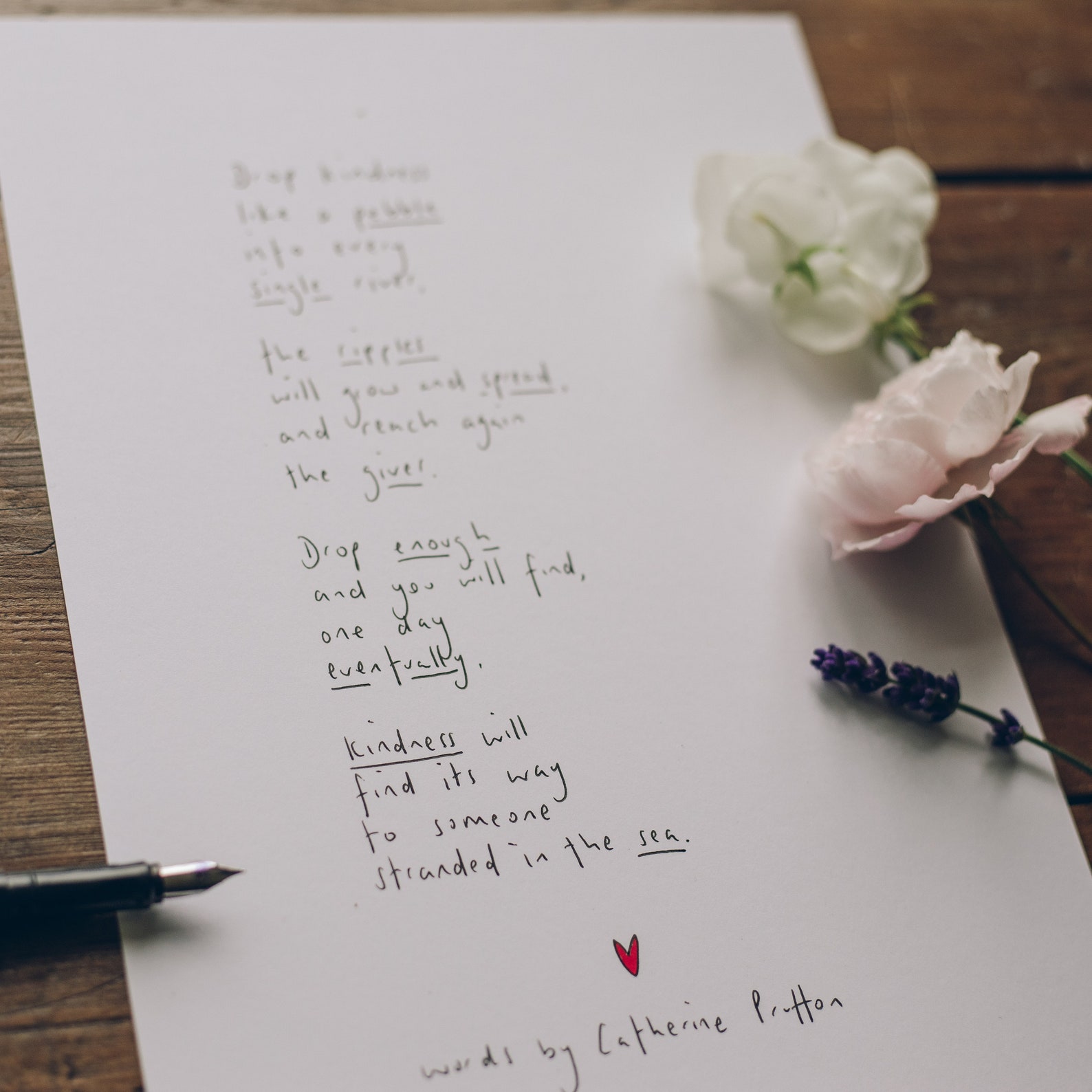 Drop Kindness A4 Original Handwritten Poem - Etsy