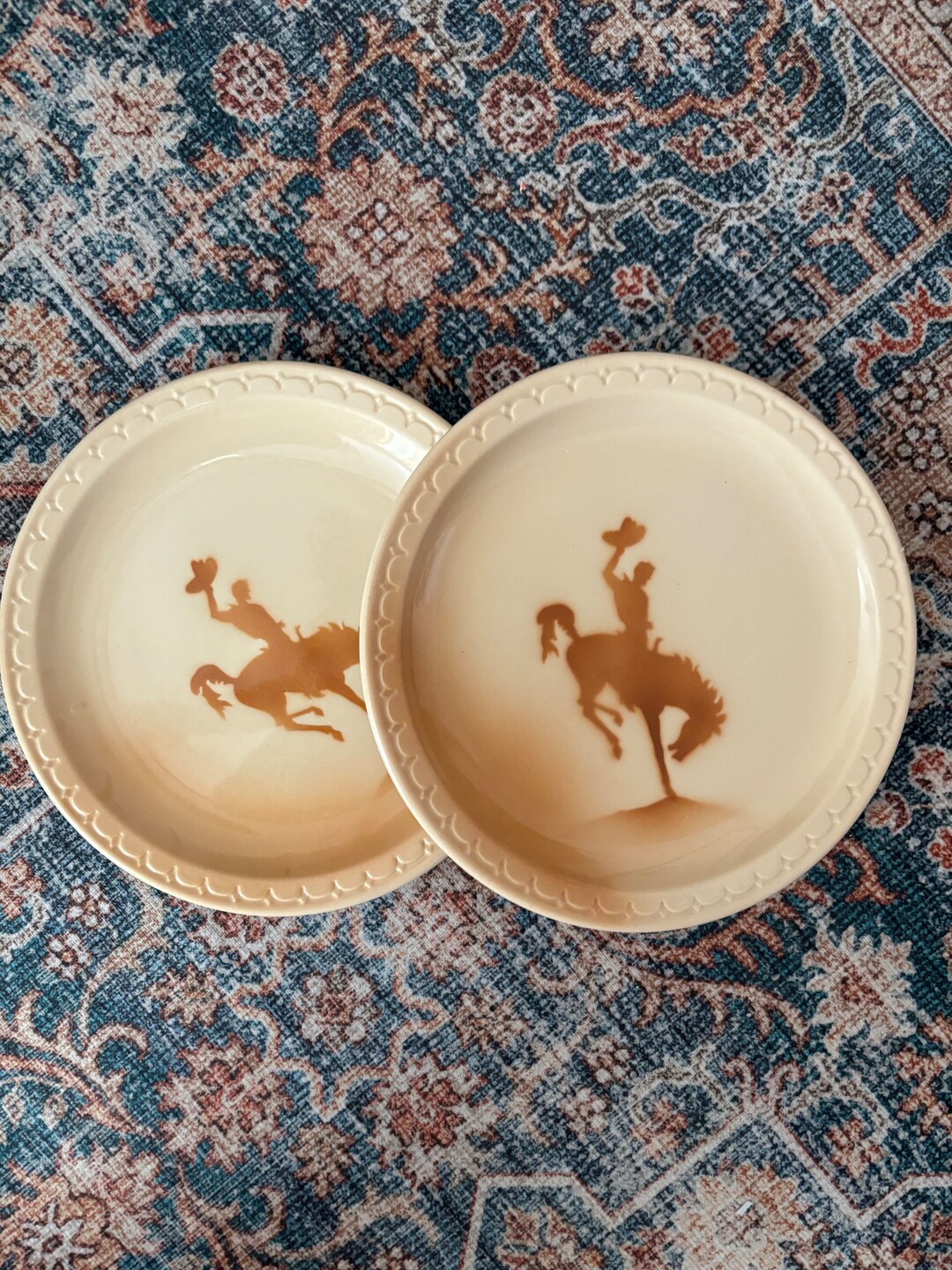 Pr Vintage Rodeo Dinner Plates. Syracuse China. Horse. Cowboy. - Etsy