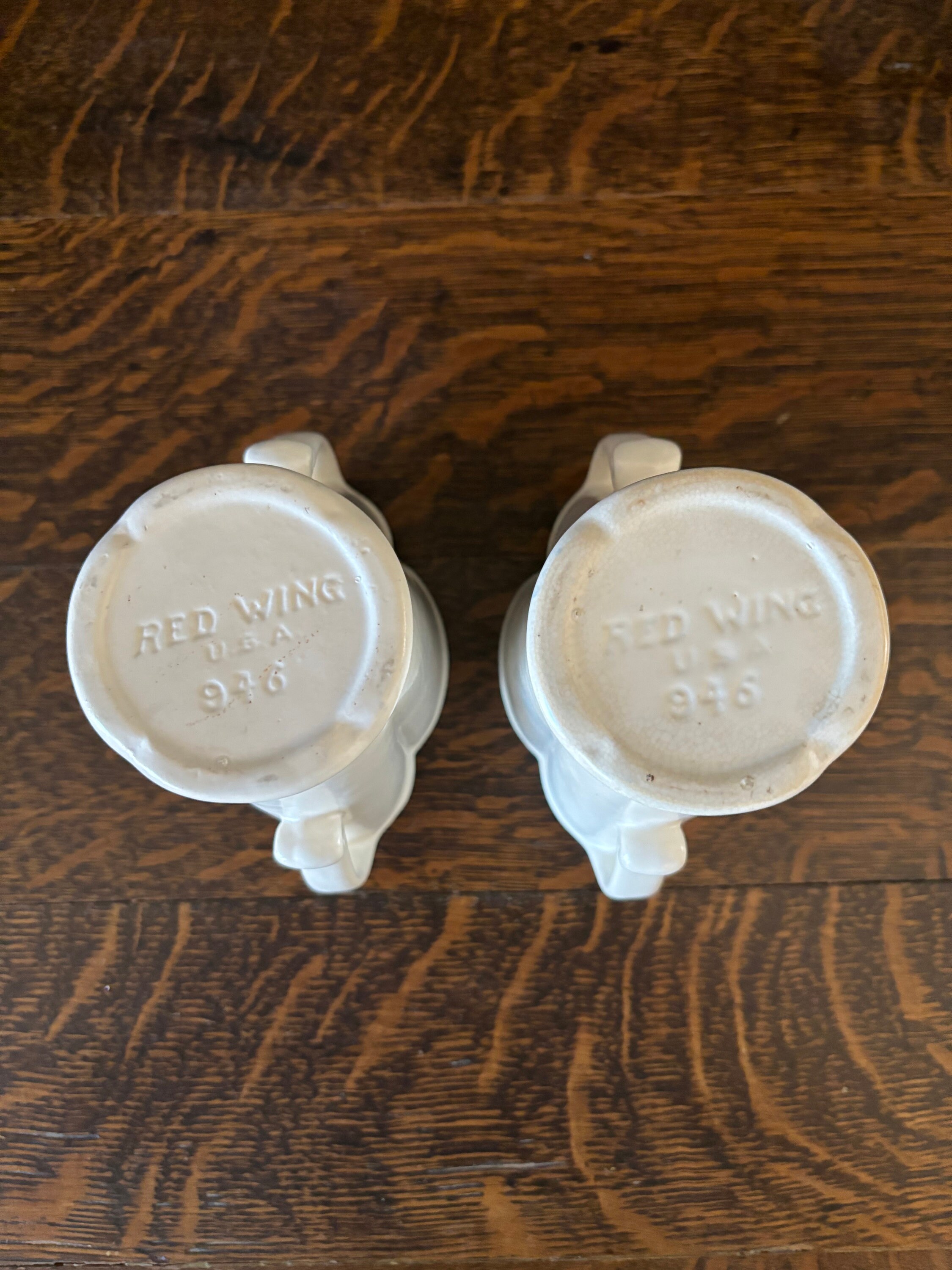 Vintage Set/pair Red Wing USA Ivory Vases. Great for Holiday - Etsy