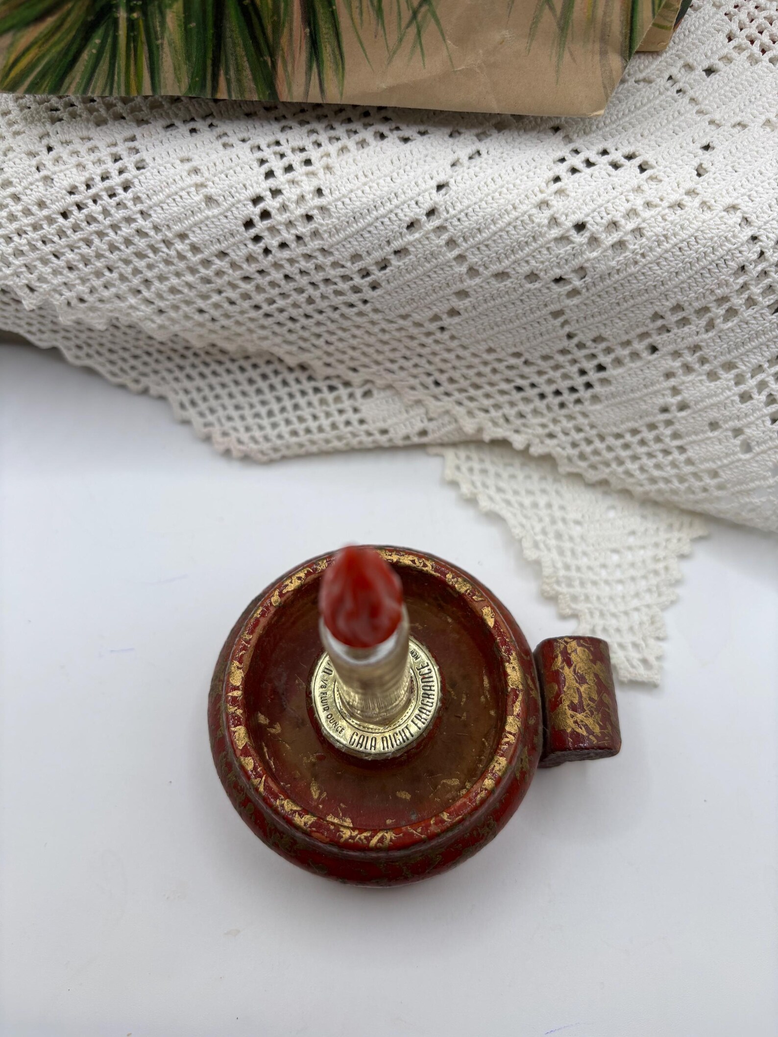 Vintage Bouton Perfume Bottle Designed as a Miniature Hurricane Lamp ...