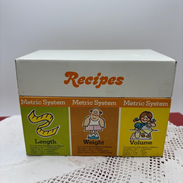 Metal Recipe Box - Etsy