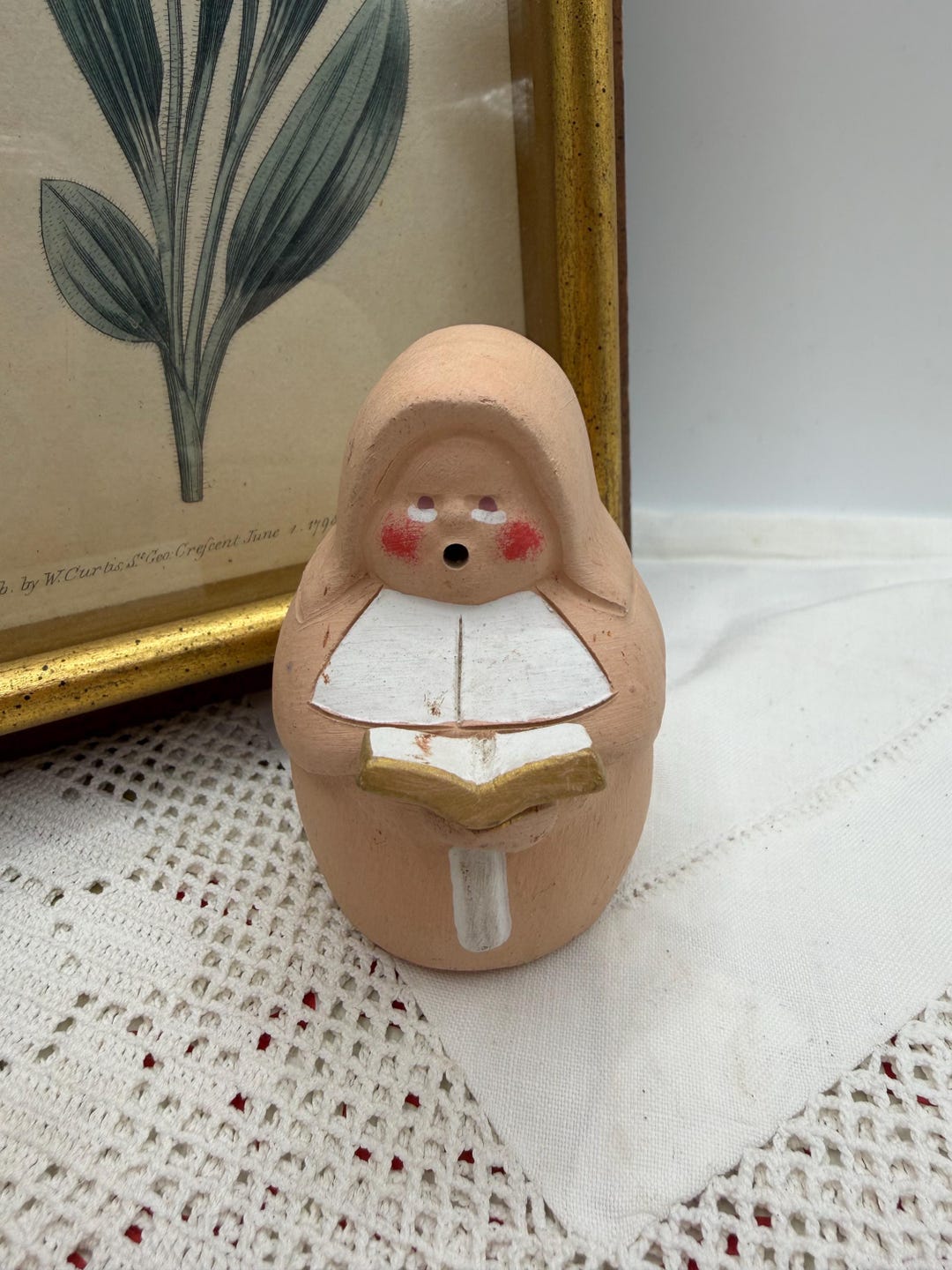 Vintage Terracotta Nun, Simar Chili Pottery, #252 Singing Nun. - Etsy