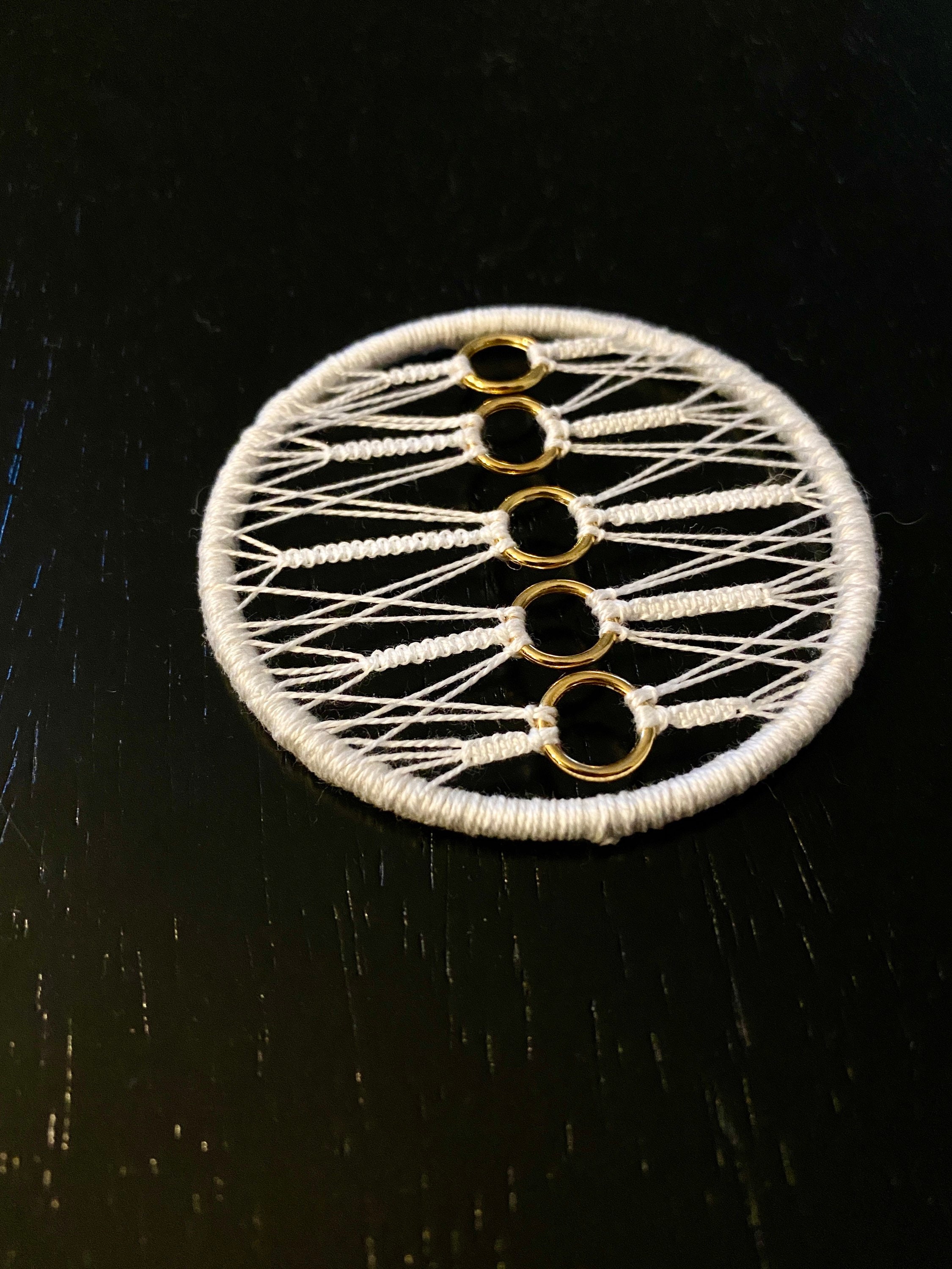 Macrame Gold Hoops - Etsy