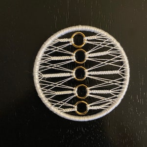 Macrame Gold Hoops - Etsy