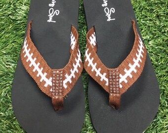 Football Flip Flops - Etsy